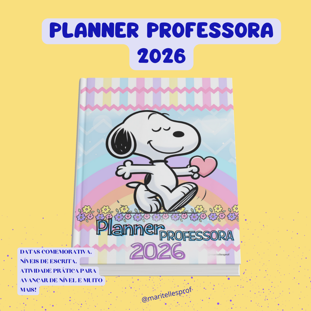 Planner professora 2025 Snoopy - Mariana Telles | Hotmart