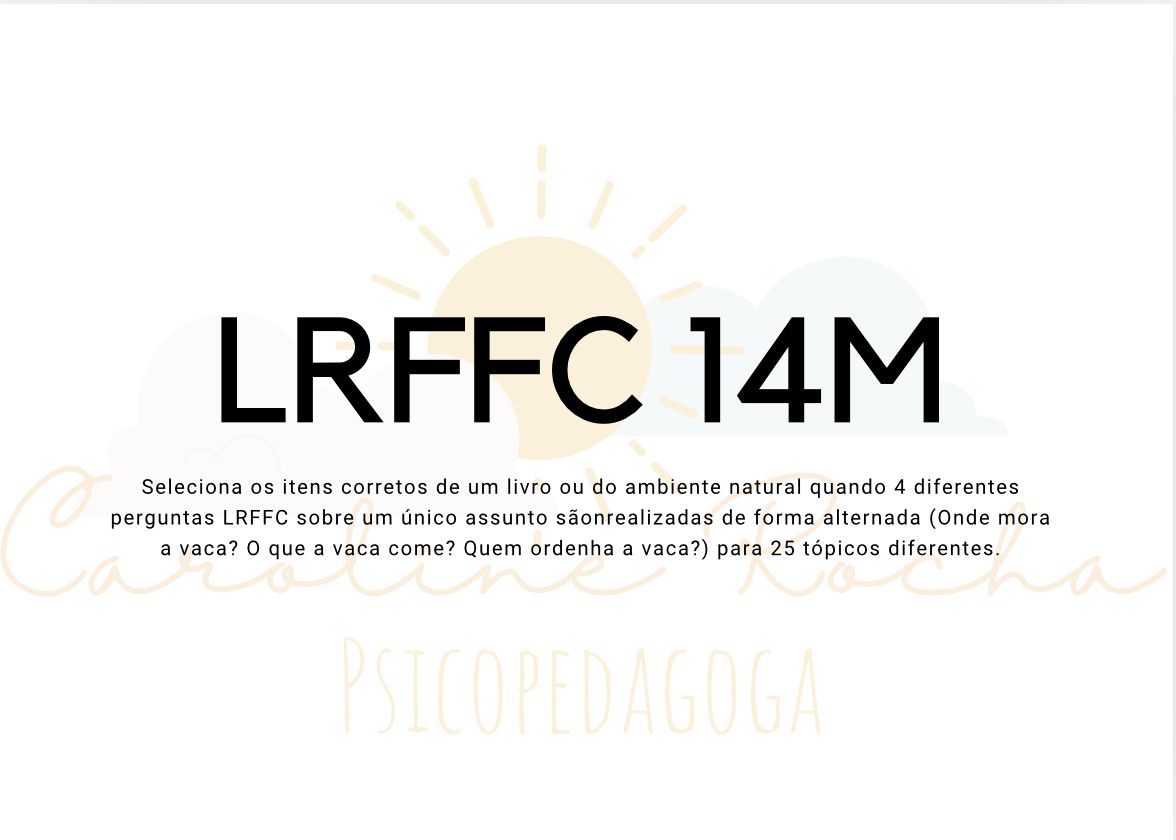 Material de Aplicação LRFFC para VB-MAPP: Meta 14M | Hotmart