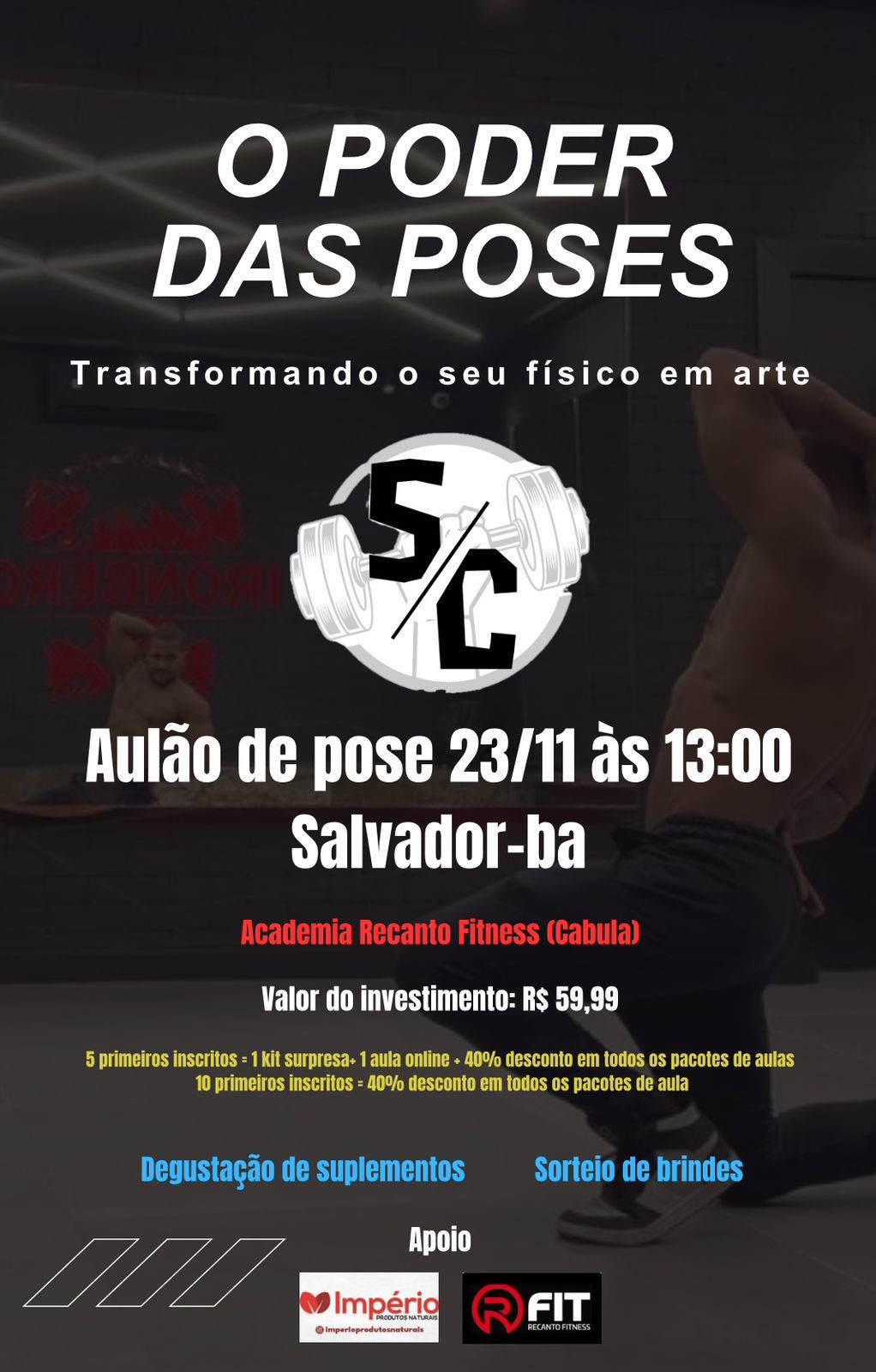 Aulão de Poses "O Poder das Poses" Transformando seu físico em Arte