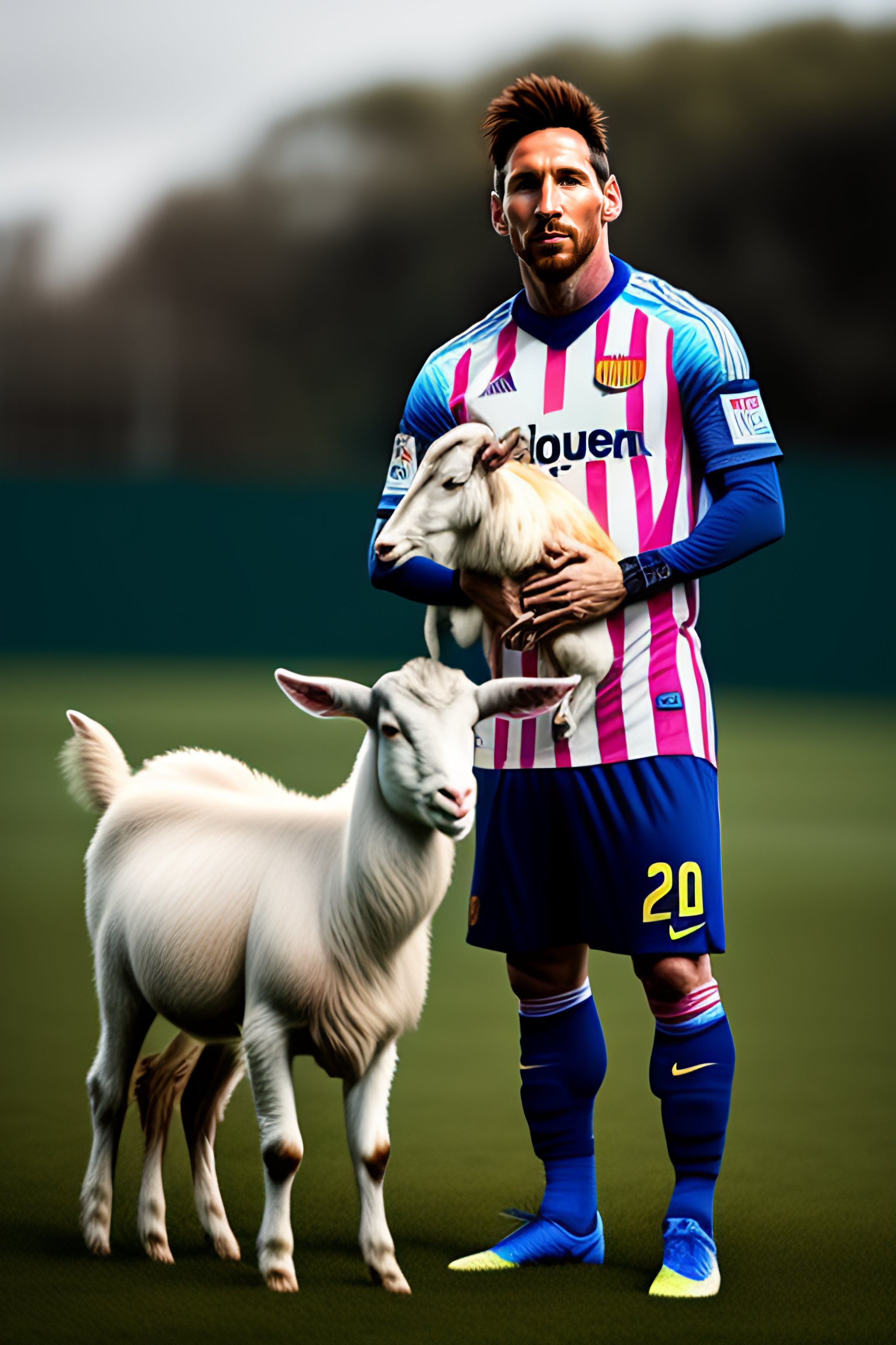 Messi holding a goat - Atlas IT Service | Hotmart