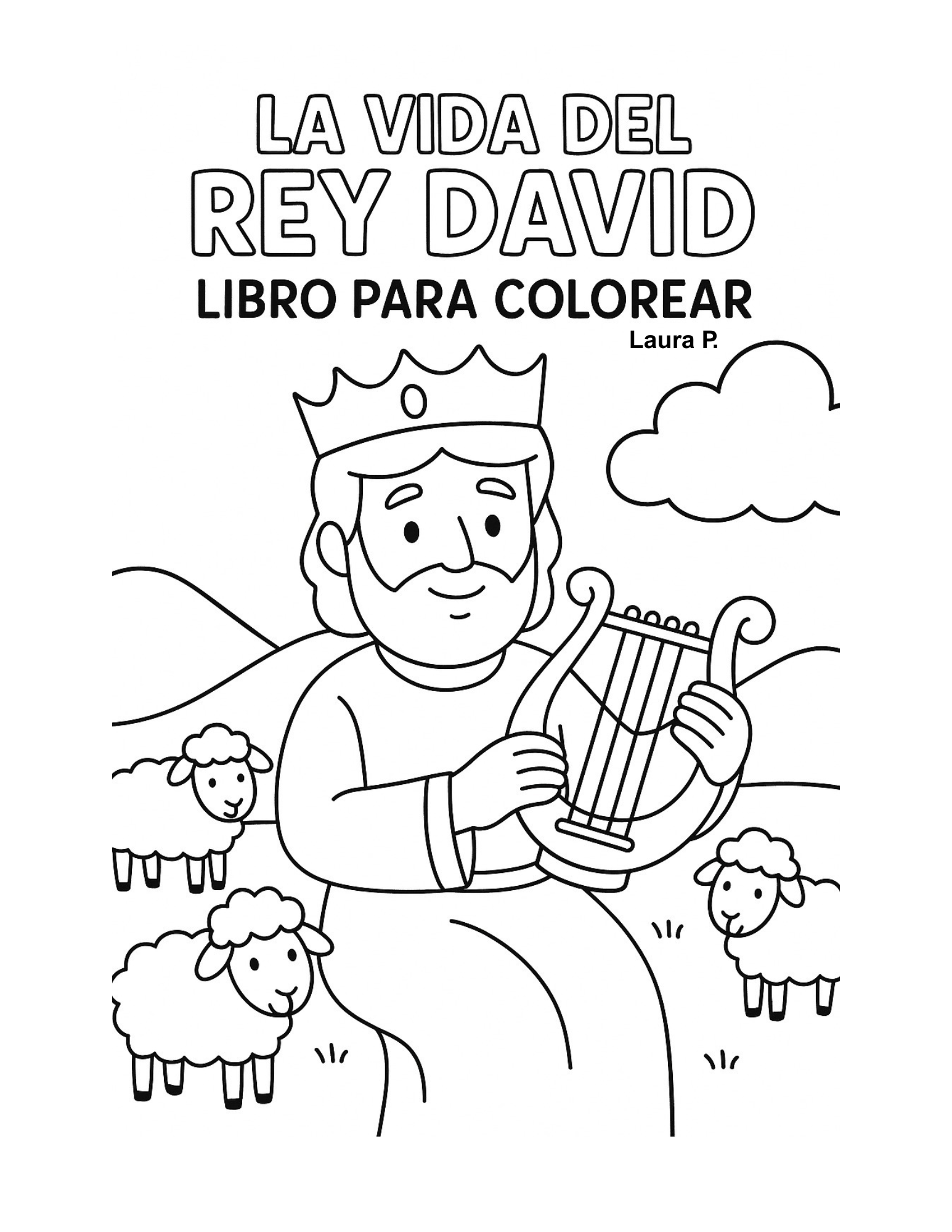 La vida del rey David - Libro para colorear