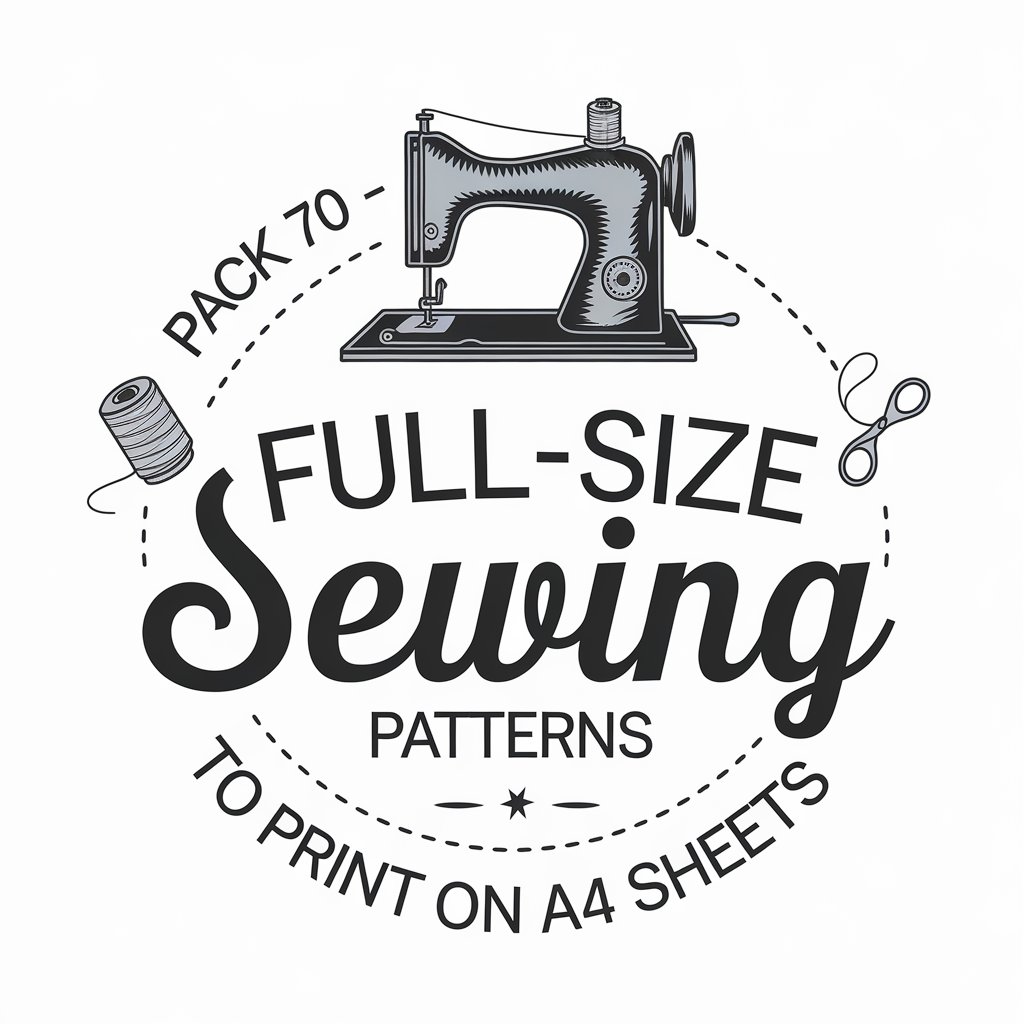Pack 70 - Full-size Sewing Patterns to Print on A4 sheets