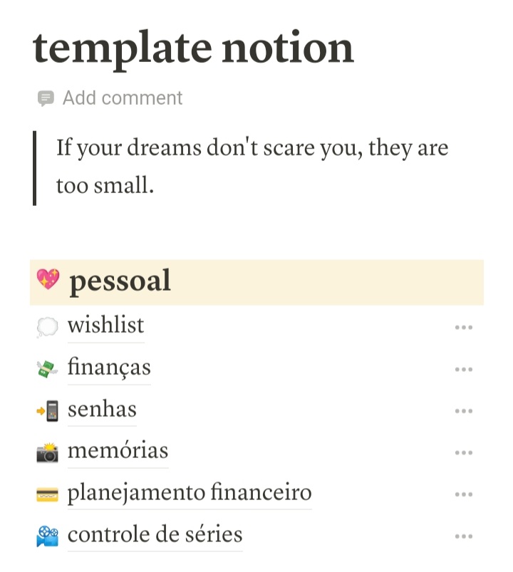 Meu Template no Notion - Ana Carolina Rocha Nascimento | Hotmart