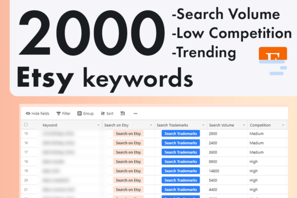 Etsy Keywords Most Popular Trends Search