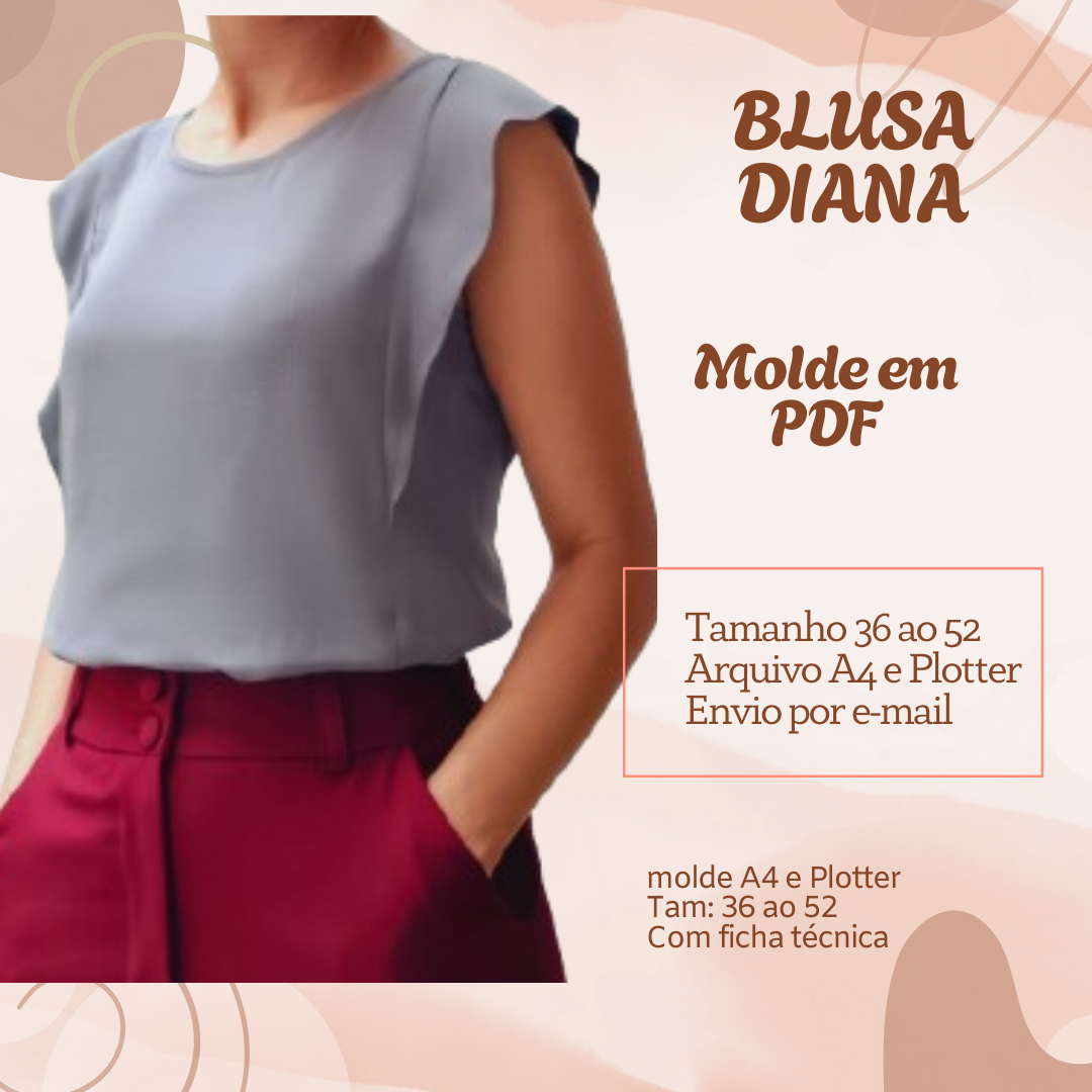 MOLDE BLUSA DIANA - Fabíola Silva | Hotmart