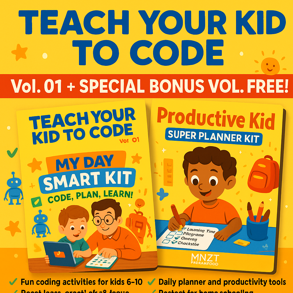Teach Your Kid to Code Vol. 01 - My Smart Day Kit: Code, Plan, Lear...