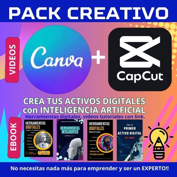 PACK CREATIVO : CURSO CANVA, CAPCUT e INTELIGENCIA ARTIFICIAL - VF ...
