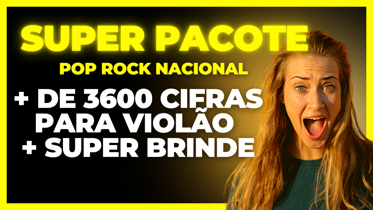 pacotão de mais de 3600 cifras para violão POP ROCK NACIONAL - Pe...