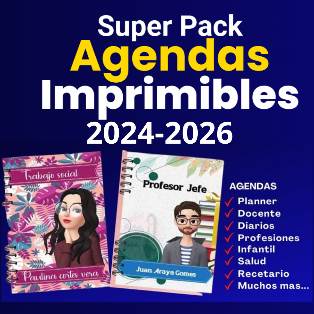 Super Pack Agendas Imprimibles 2024/2026