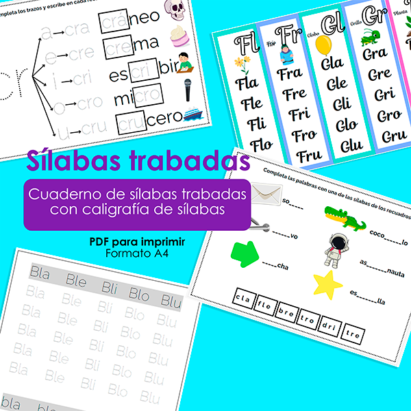 Cuaderno de sílabas trabadas