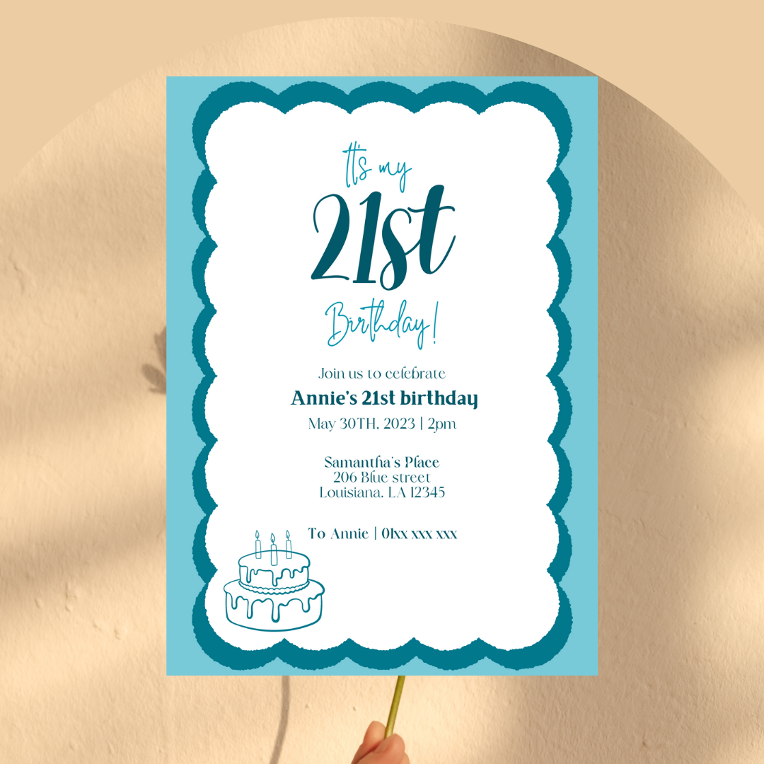 Editable birthday card template