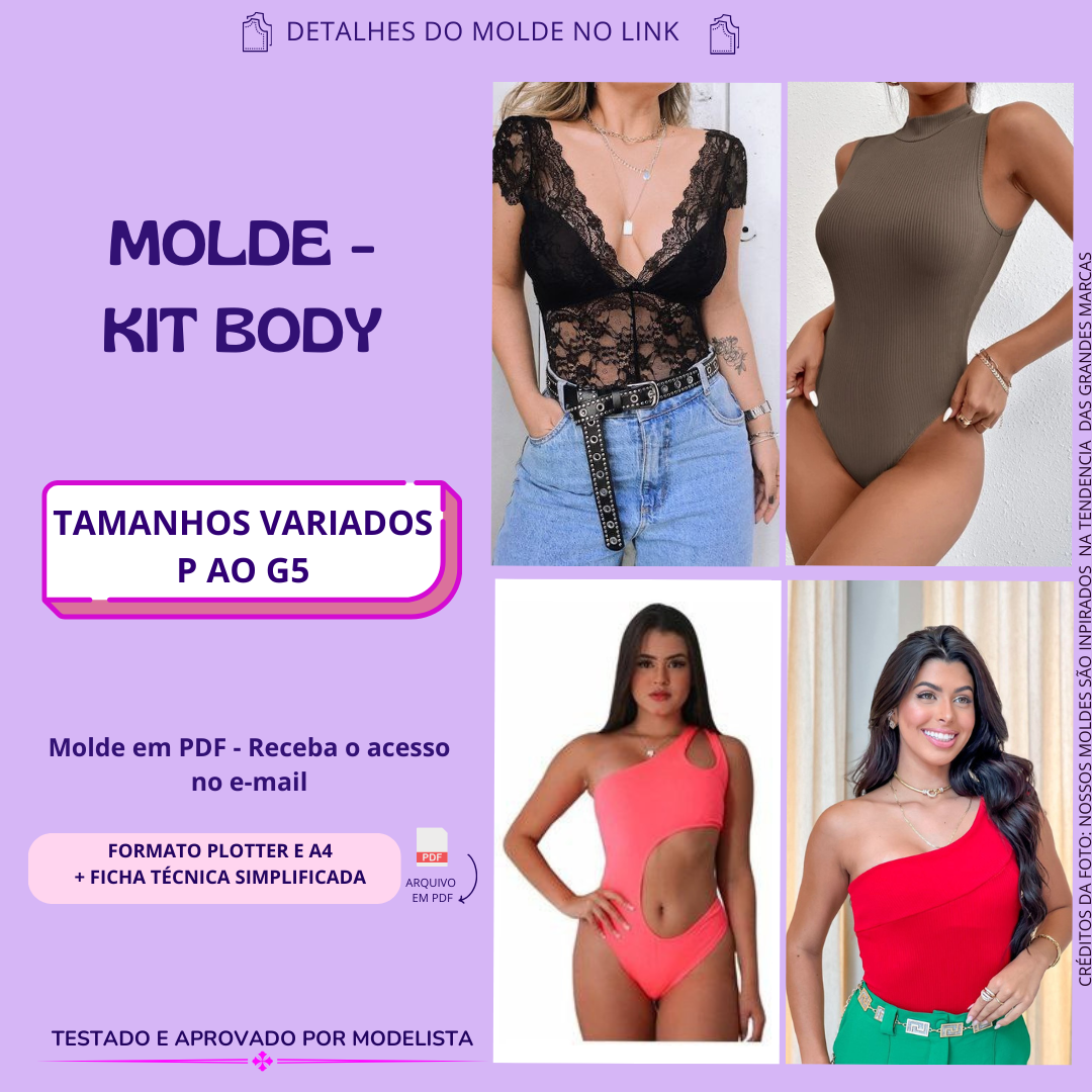 Molde Kit Body - Bora costurar | Hotmart