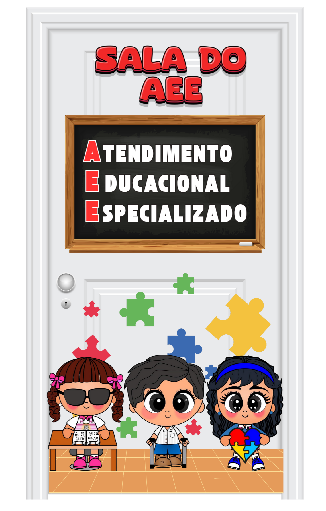 Painel de porta - Sala do AEE - Rosangela da Rocha | Hotmart