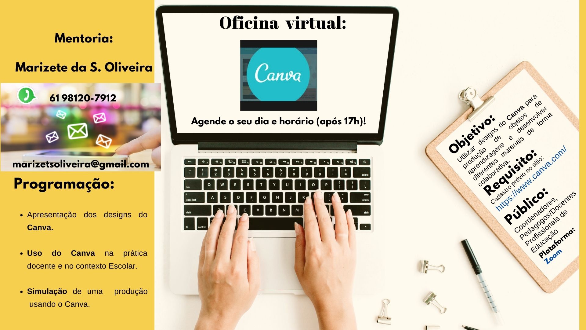 Oficina Prática: Domine o Canva e Crie Conteúdos Incríveis! - Mariz...