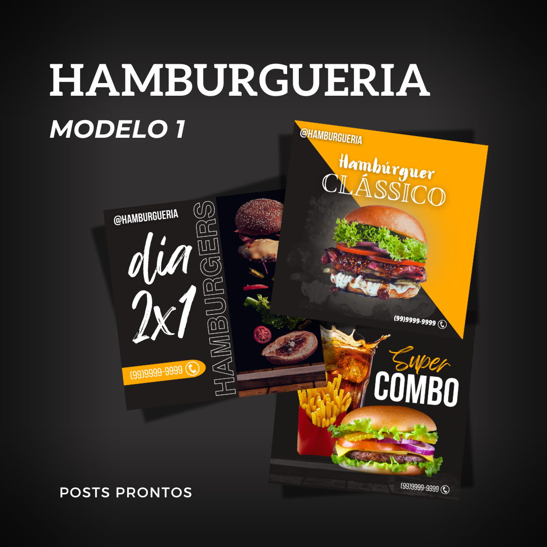 Pack Hamburgueria | 1 (Post Instagram) - Help Post | Hotmart