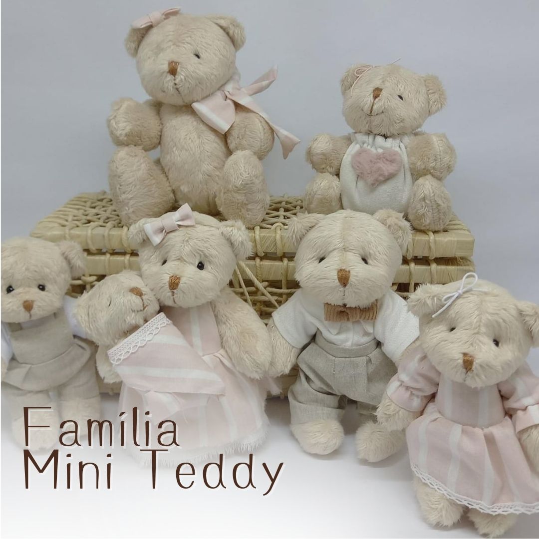 Familia Mini Teddy - Caelu Pelúcias | Hotmart