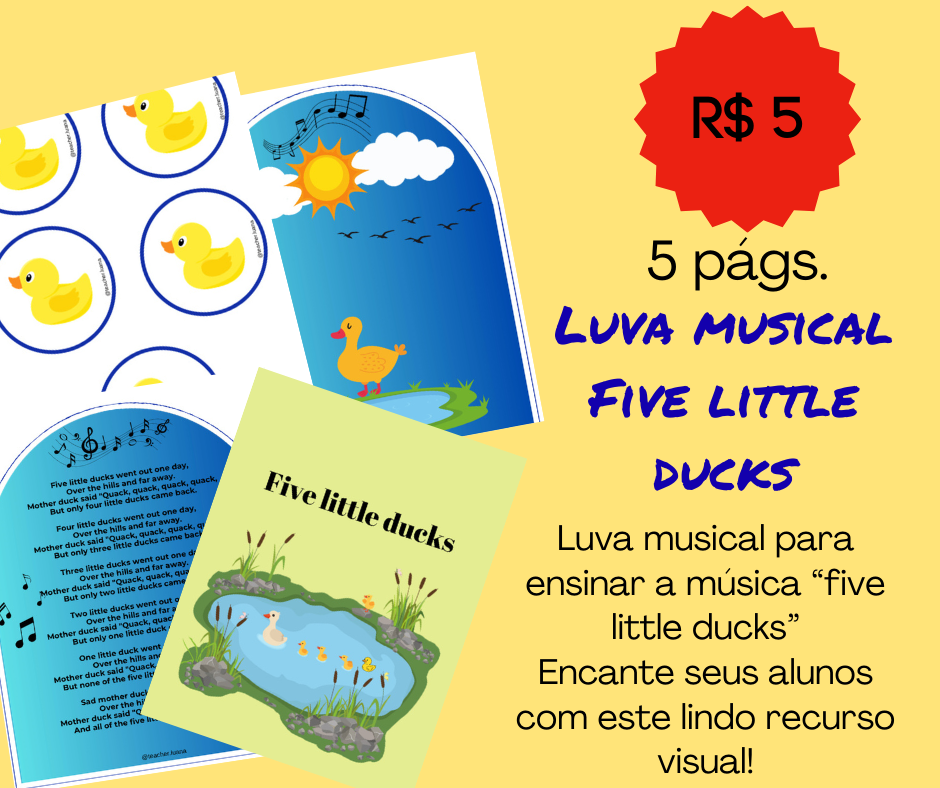Luva musical Five little ducks - Luana Marcondes do Amaral | Hotmart
