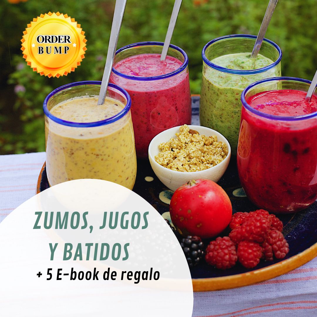 Zumos, jugos y batidos + 5 E-book de regalo - DigitalEbooks | Hotmart