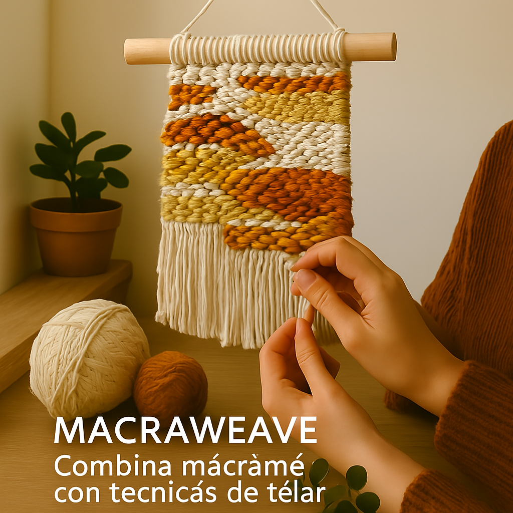 MACRAWEAVE: COMBINA MACRAMÉ CON TÉCNICAS DE TELAR 🧶🪢 - Edu Clases...