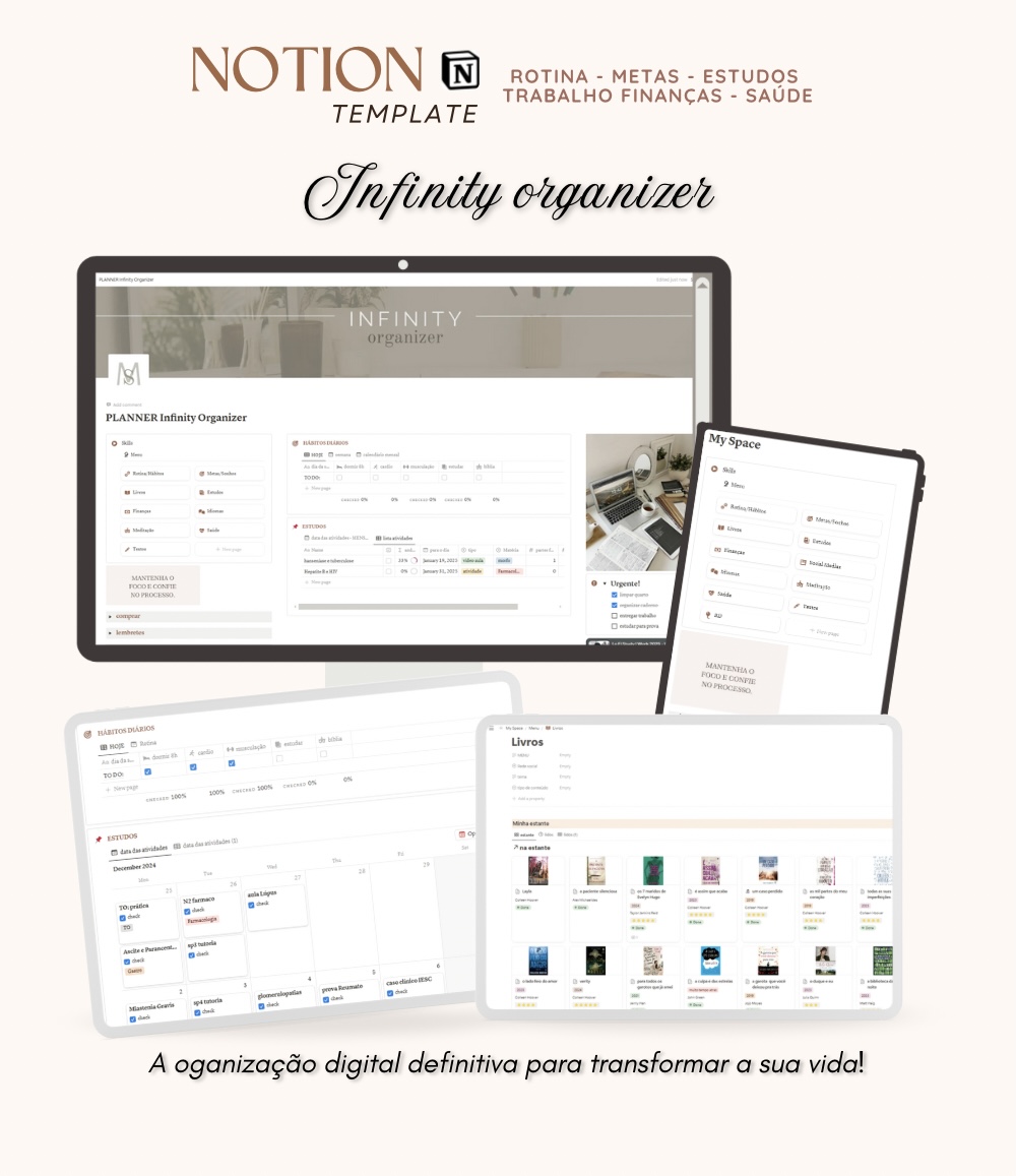 Infinity Organizer - PLANNER Notion 2025 - Ana Carolina Lobo | Hotmart