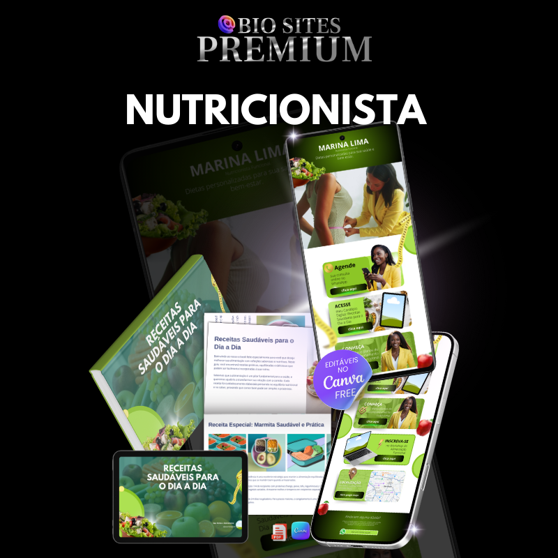 Pack BioLink Premium para Nutricionista - MC Design Feed com Arte...