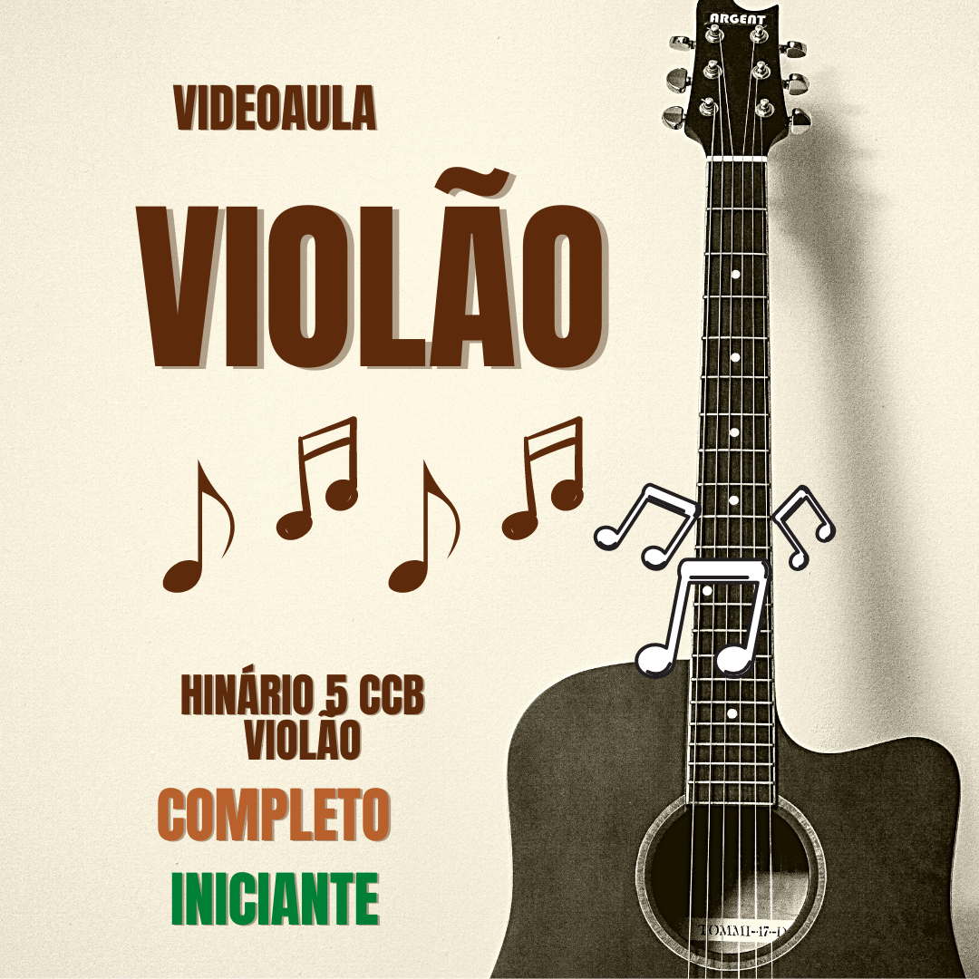 Hinário 5 Violão CCB - Iniciante videoaula - Lj Descontos | Hotmart