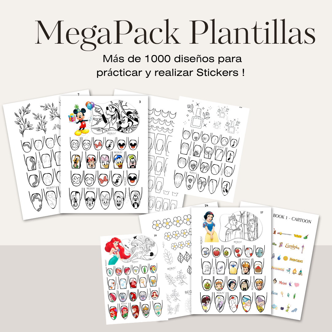 5 Libros Digitales de Plantillas para Stickers y Prácticas (Listos ...