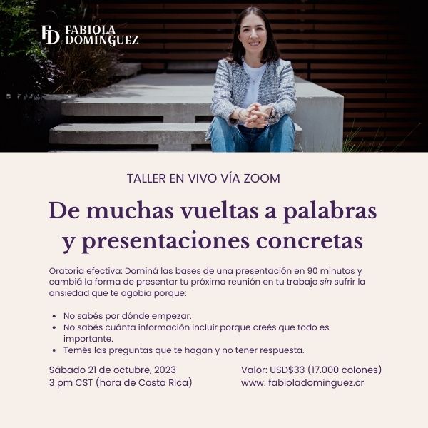 De muchas vueltas a palabras y presentaciones concretas - Fabiola D...