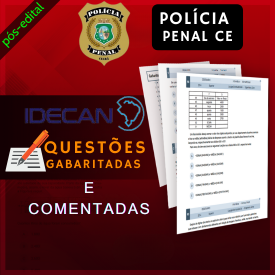 RLM IDECAN: Caderno de Questões Comentadas PPCE 2024.