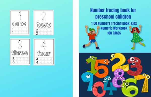 number tracing book for kids