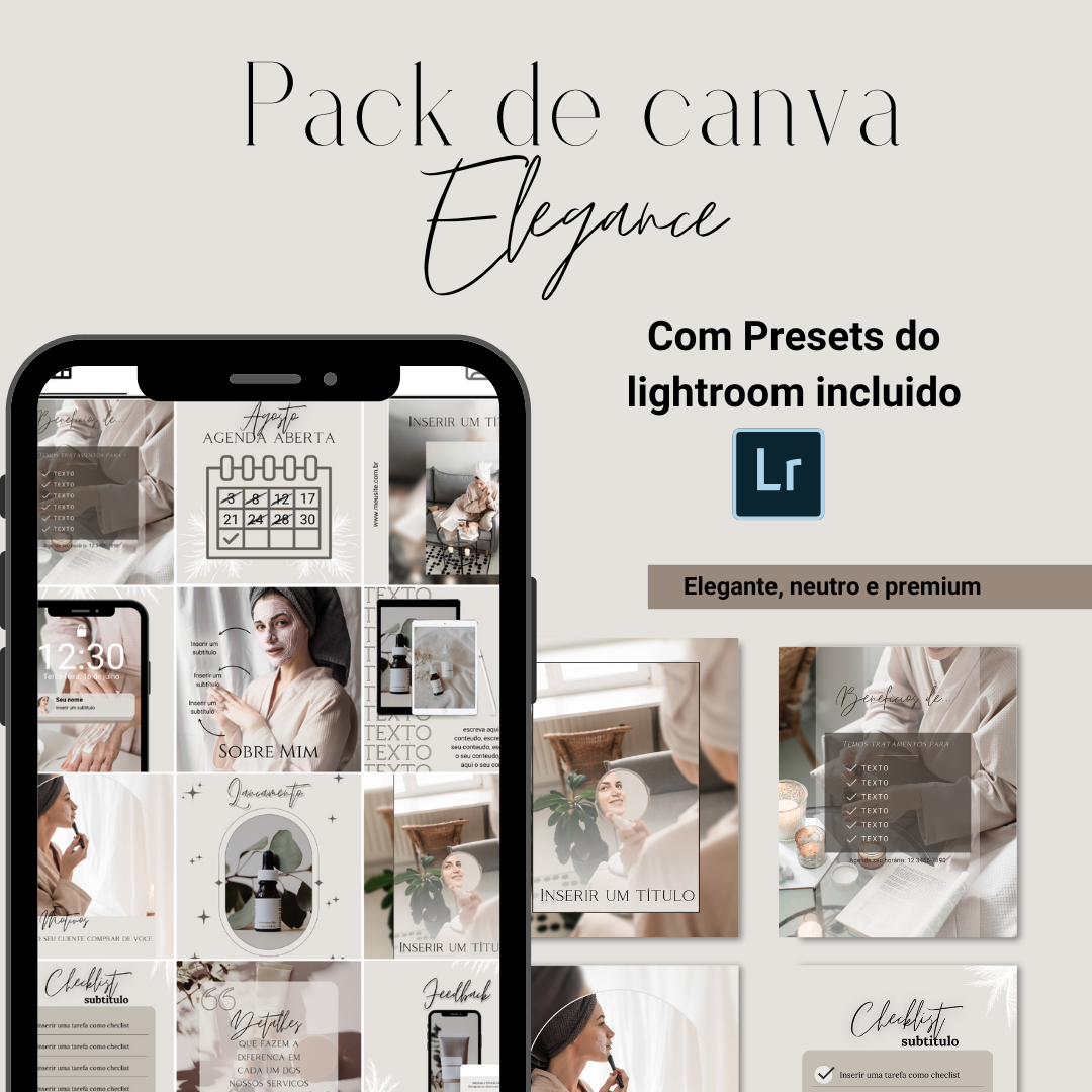 Pack de canva Elegance - Luciana Oliveira Negrete | Hotmart