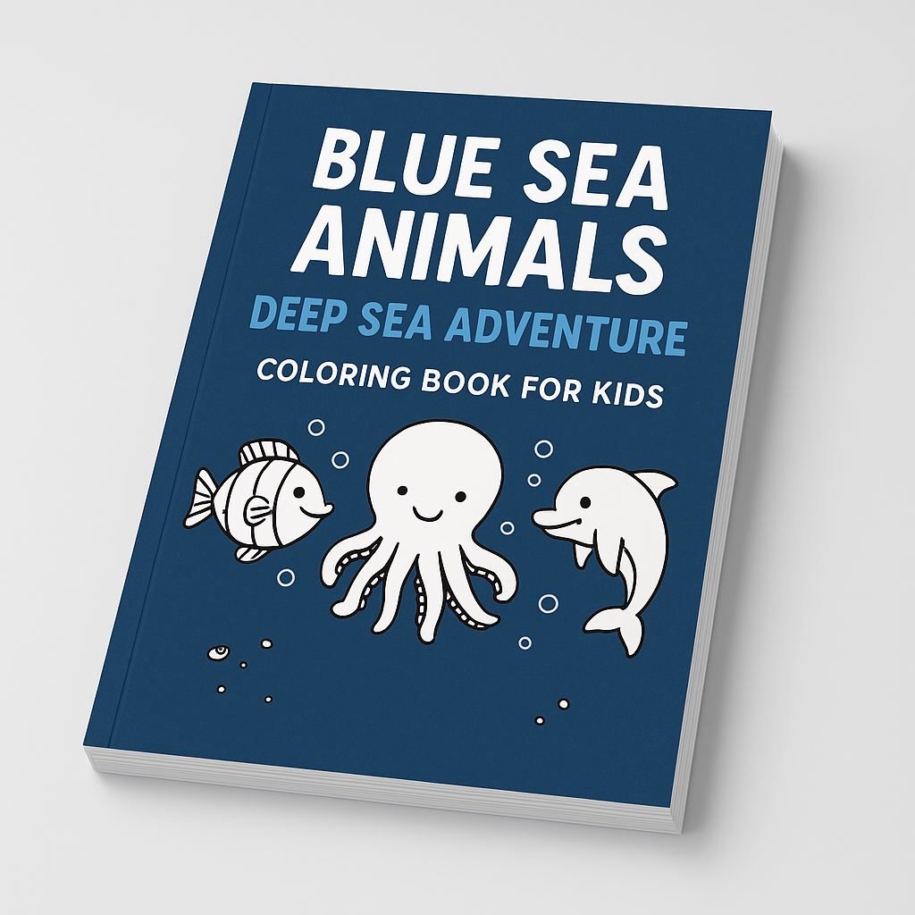 Blue Sea Animals – Deep Sea Adventure (Coloring Book for Kids) - Ye...