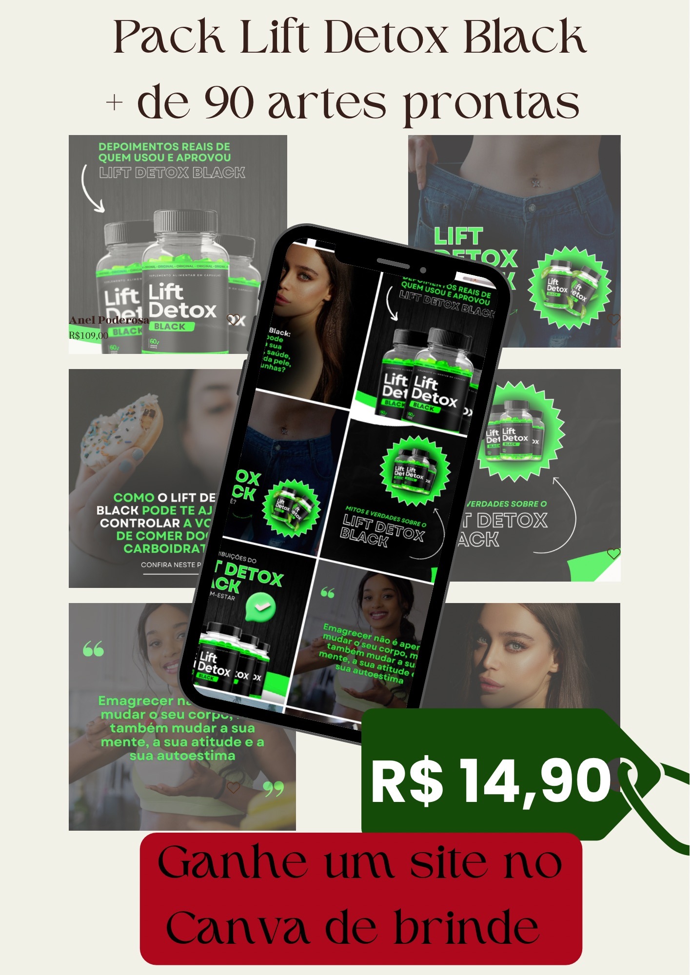 Pack Lift Detox Black - Karine dos santos Silva Fernandes | Hotmart