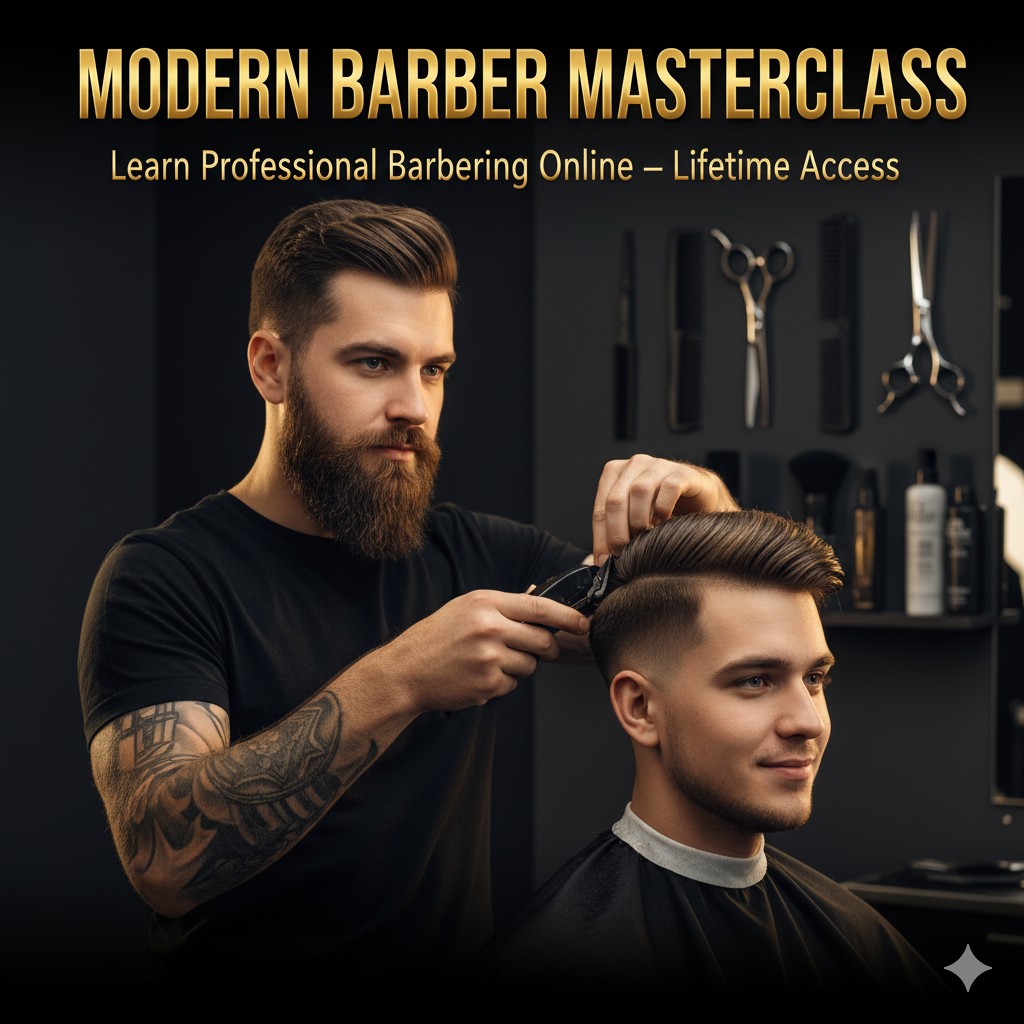 Modern Barber Masterclass-Learn Professional Barbering Online - Wag...