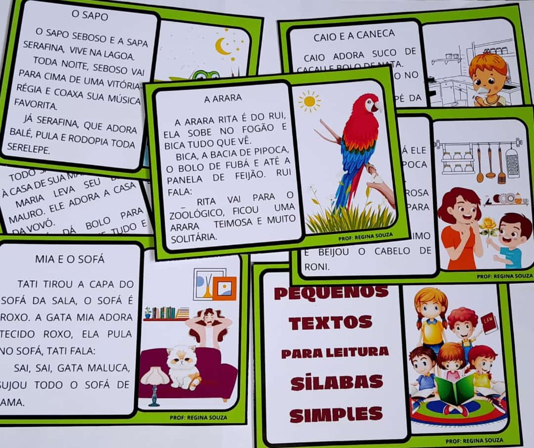 PEQUENOS TEXTOS PARA LEITURA SÍLABAS SÍMPLES - Sueli Regina de Jesu...