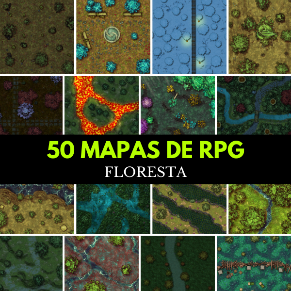 PACOTE 50 MAPAS DE RPG - FLORESTA - RPG XP | Hotmart