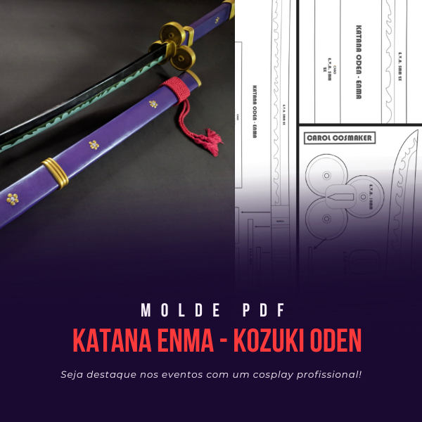 Molde Katana Enma - One Piece - Carolina Arakawa | Hotmart
