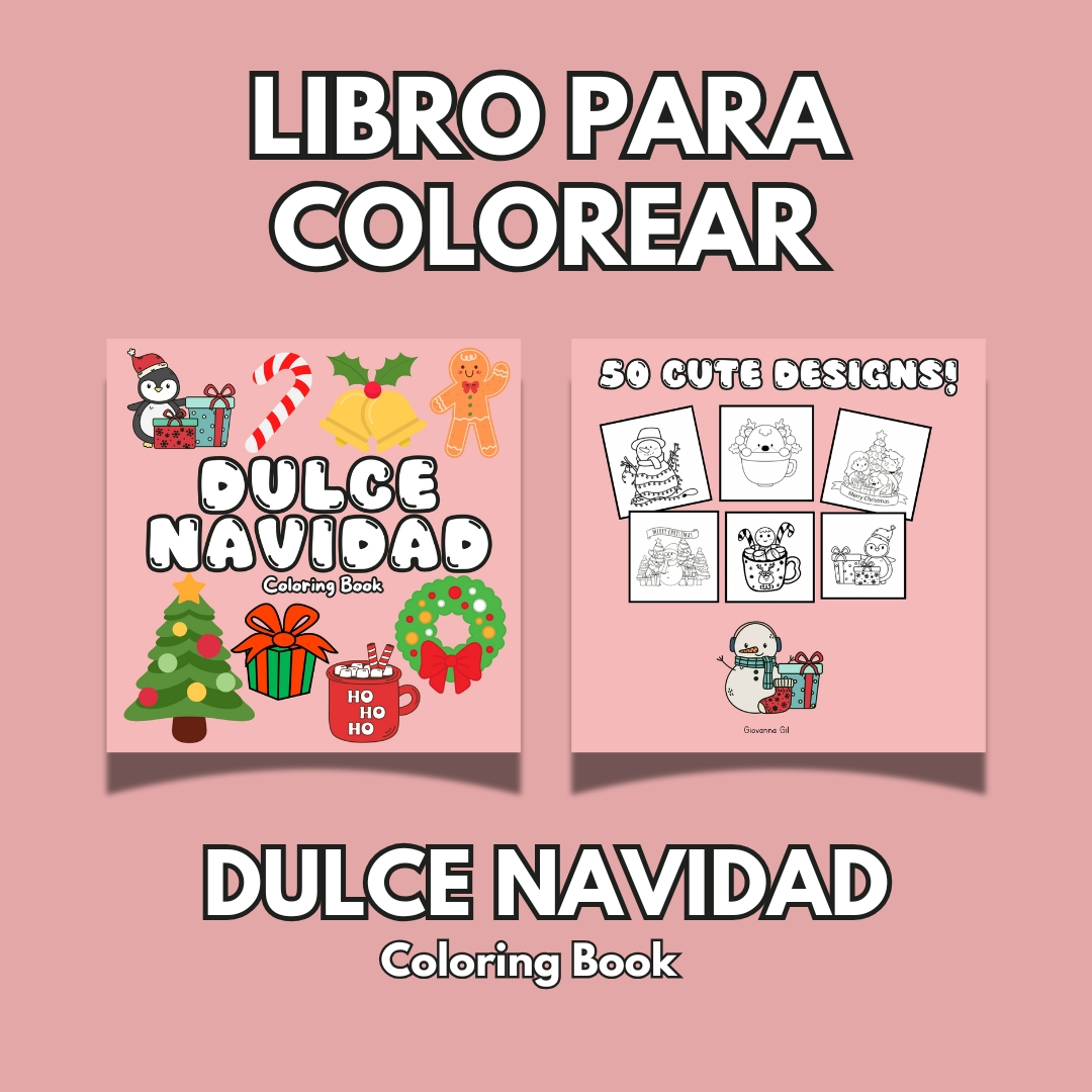 Libro para colorear - DULCE NAVIDAD Coloring Book - Giovanna Gil