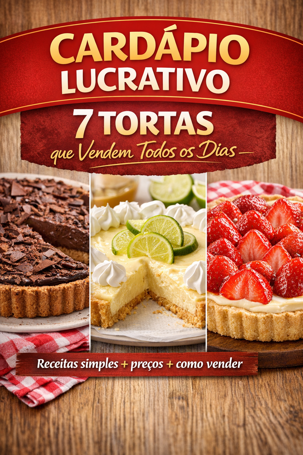 Cardápio Lucrativo 7 Tortas que vendem todos os Dias - Sandra Crist...