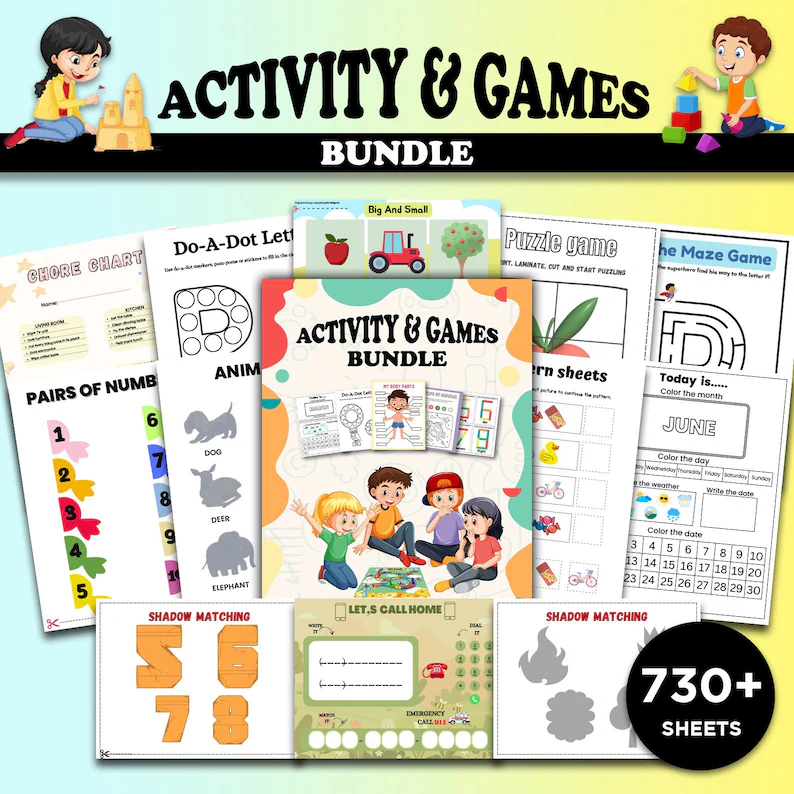 Activity & Games Bundle +730 Sheets