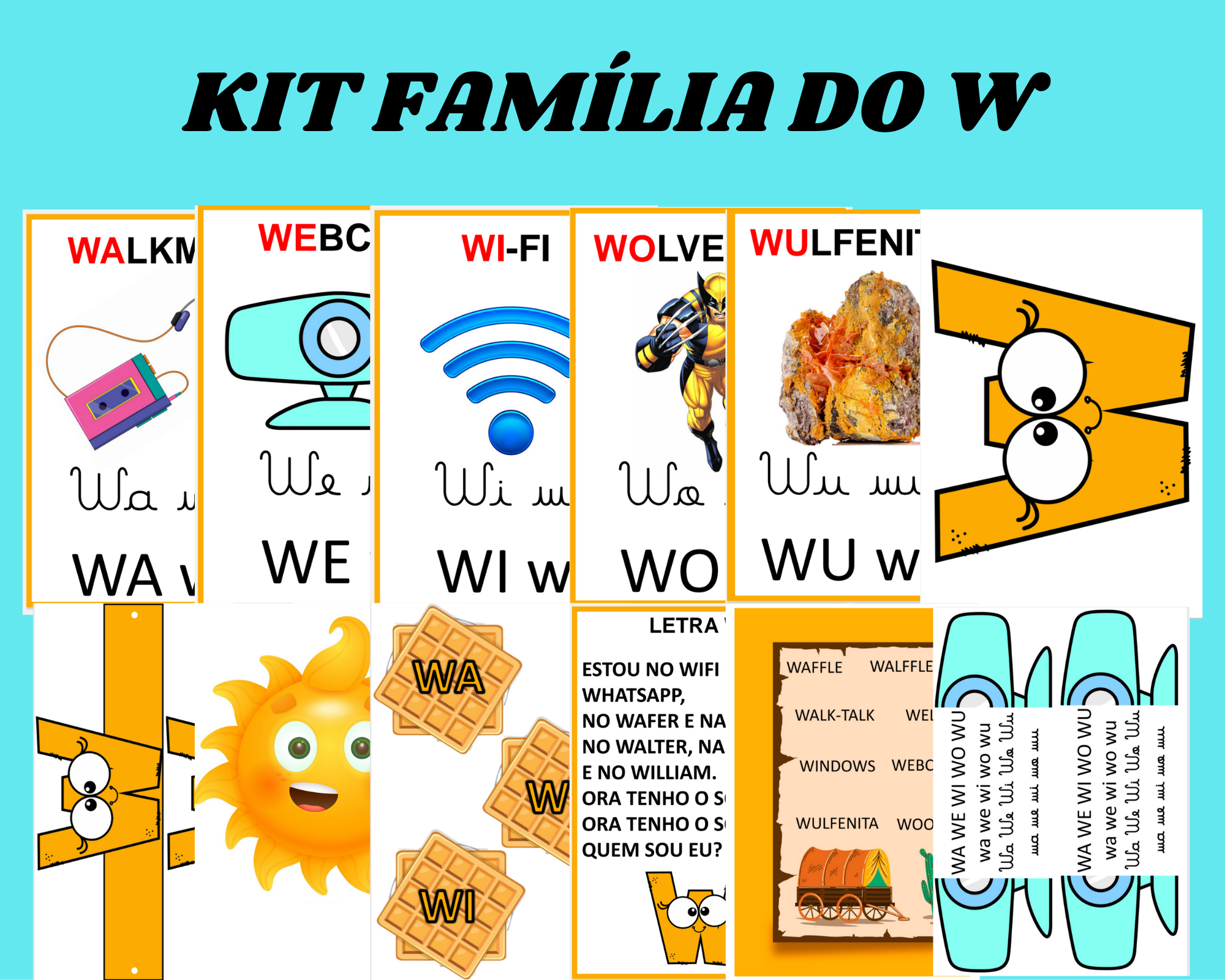 KIT FAMÍLIA DA LETRA W - ROSEMERE PROFESSORA | Hotmart