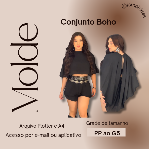 Molde conjunto Boho - Franciele Souza | Hotmart