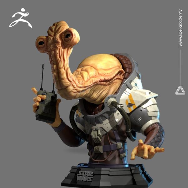 Personaje en ZBrush Nivel Transition - Ithorian - Libel Studios SAS...