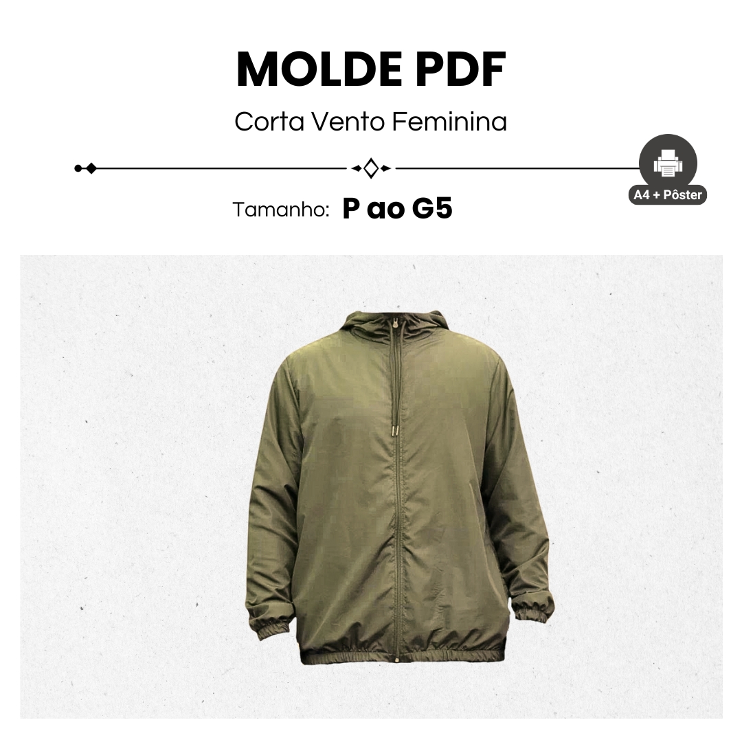 MOLDE CORTA VENTO FEMININA - Criative wg | Hotmart