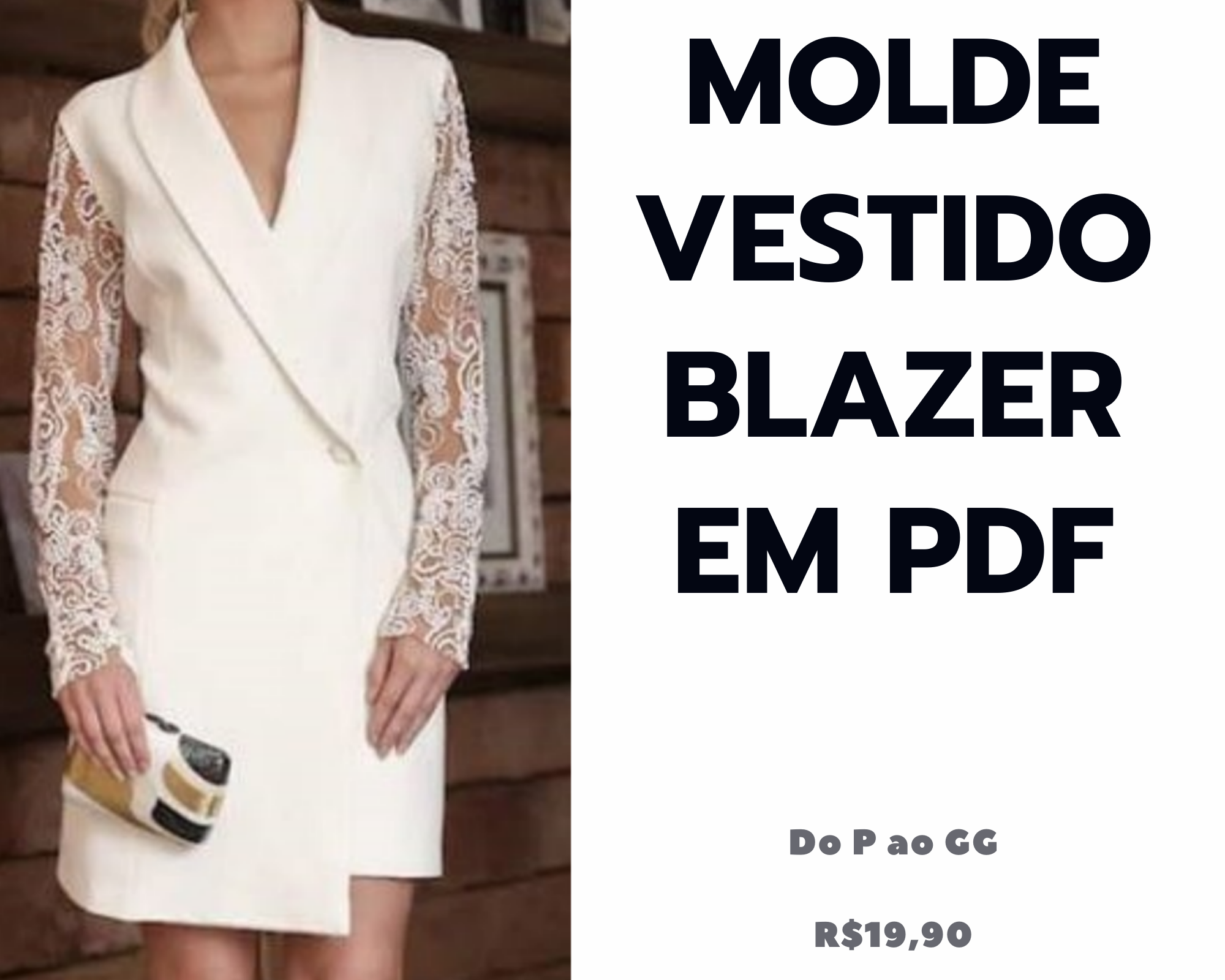 MOLDE VESTIDO BLAZER EM PDF