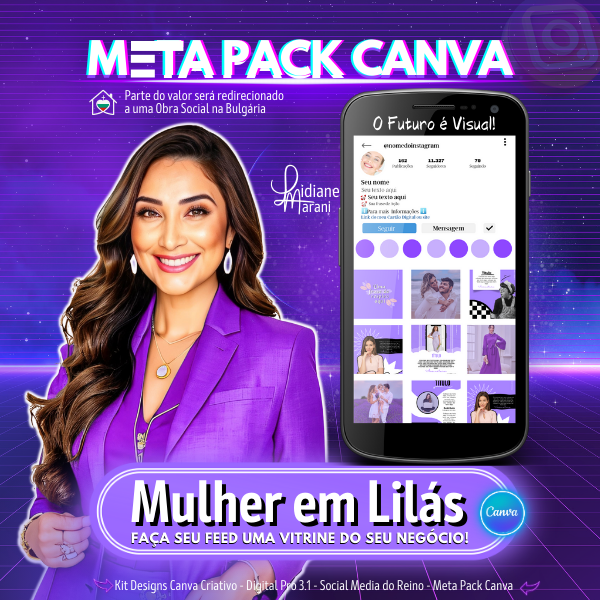 Meta Pack Canva Mulher em Lilás - Lidiane Marani | Hotmart
