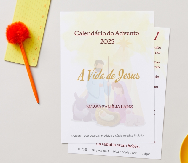 Calendário do Advento: A Vida de Jesus - Paula Lanz | Hotmart