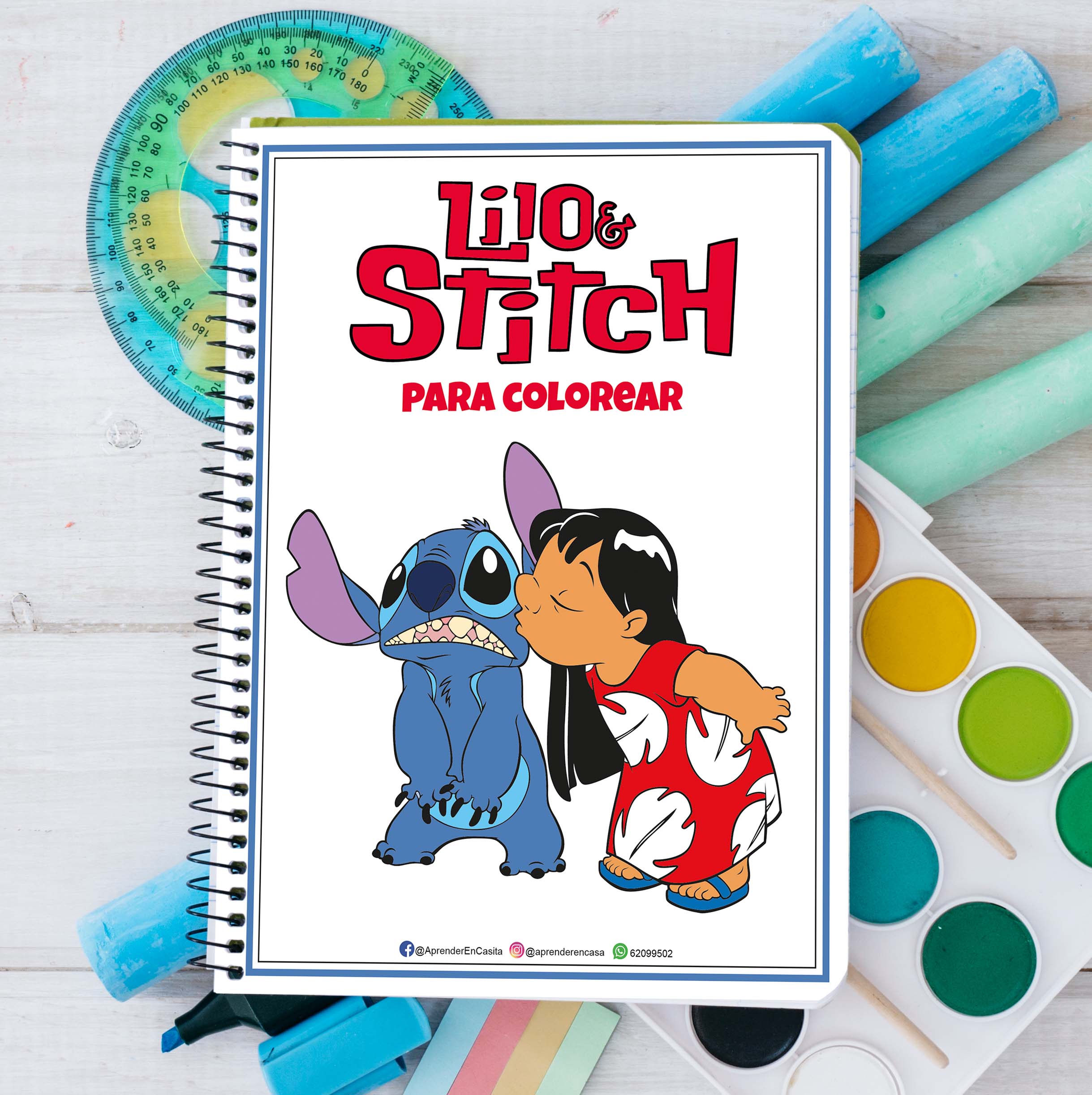 "Libro para Colorear de Lilo y Stitch 🌺👽 – ¡Aventuras en Hawái llenas ...