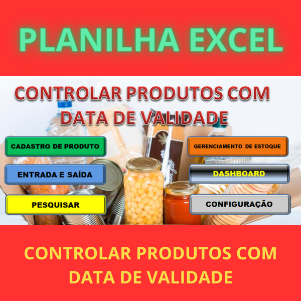 Controle de Estoque de Produtos com Data de Validade - Planilha Aut...