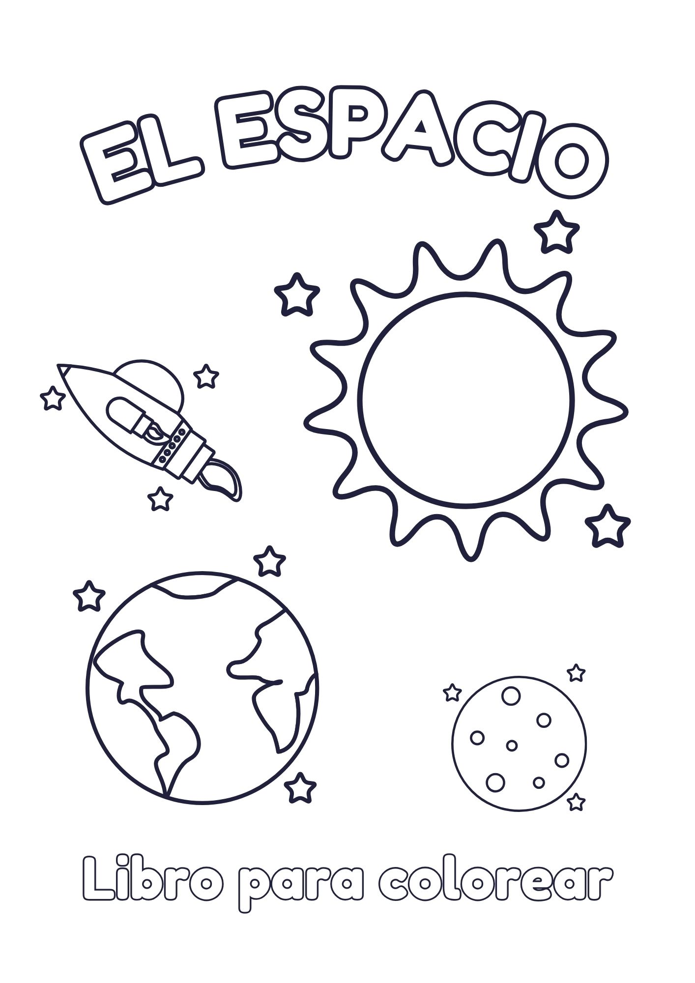 Exploradores del espacio: 8 páginas para colorear | Hotmart